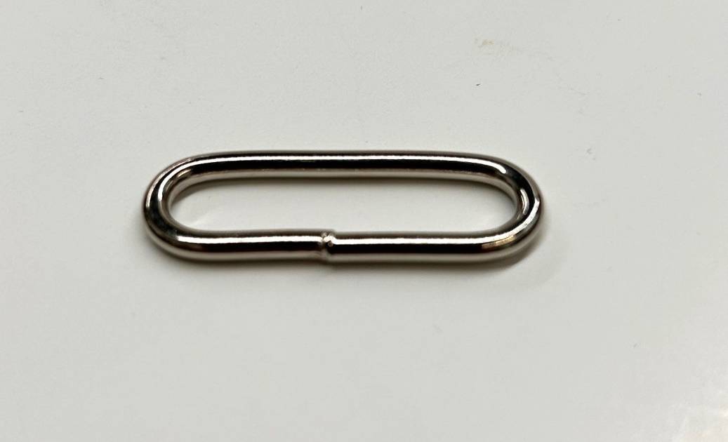 Steel Wire Oval Loop without Roller, Nickel | Buckles | PacCana Enterprises